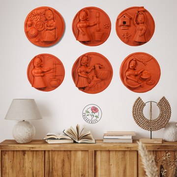 Buy Terracotta Wall Plates 8"/9" Online in India at Best Price ...